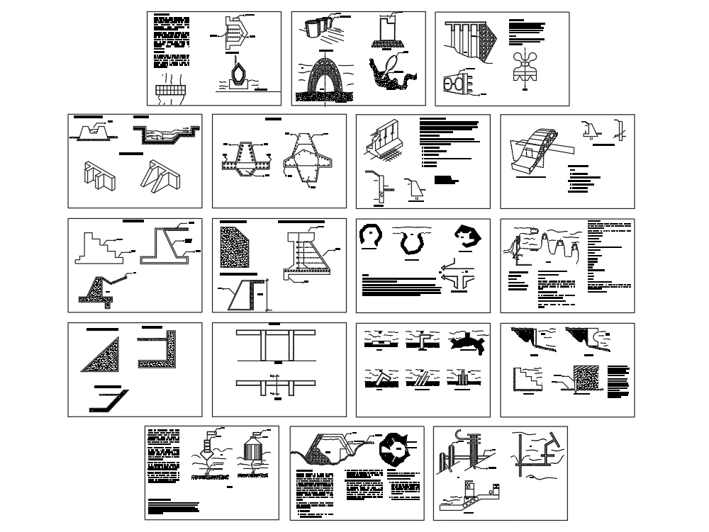 Puertos y presas en AutoCAD | Descargar CAD gratis (1009.07 KB) | Bibliocad