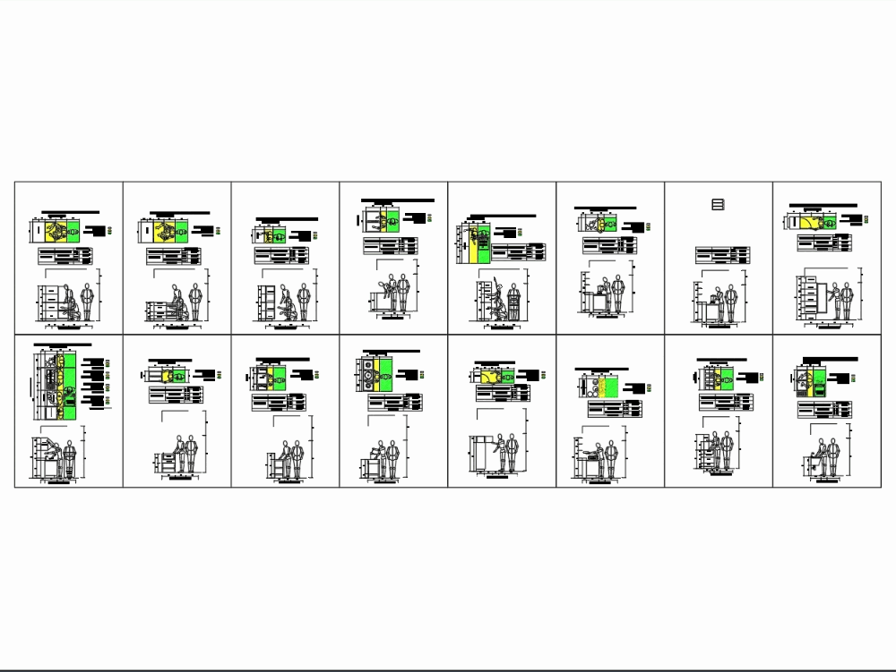 Matrices detalladas en AutoCAD | Descargar CAD (648.84 KB) | Bibliocad
