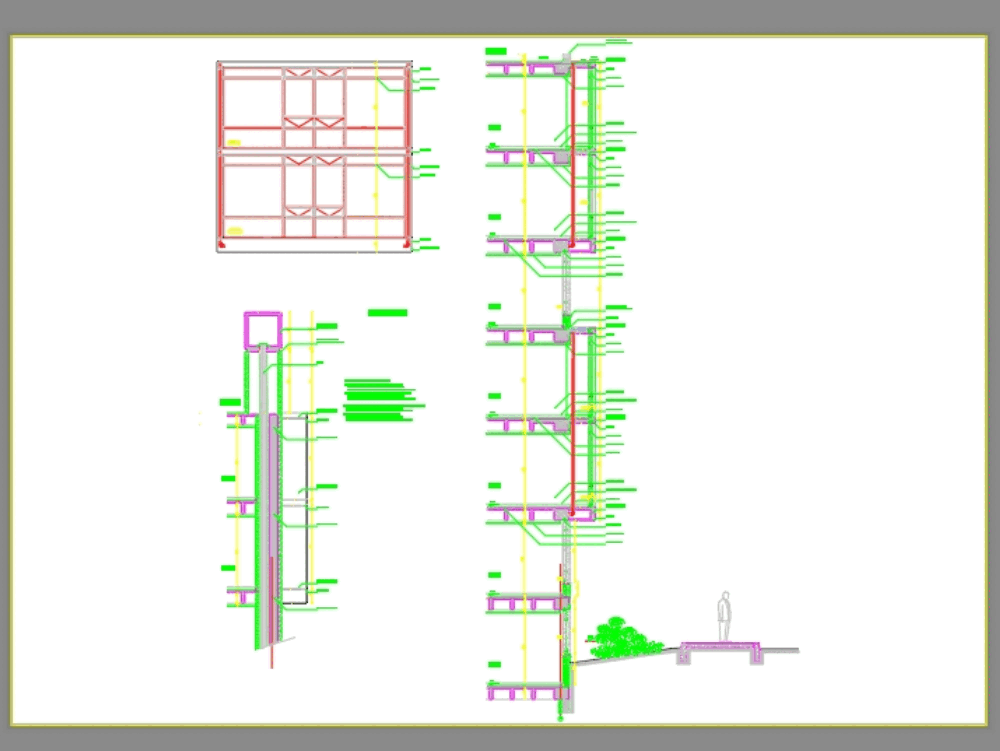 Court facade in AutoCAD | CAD download (545.46 KB) | Bibliocad
