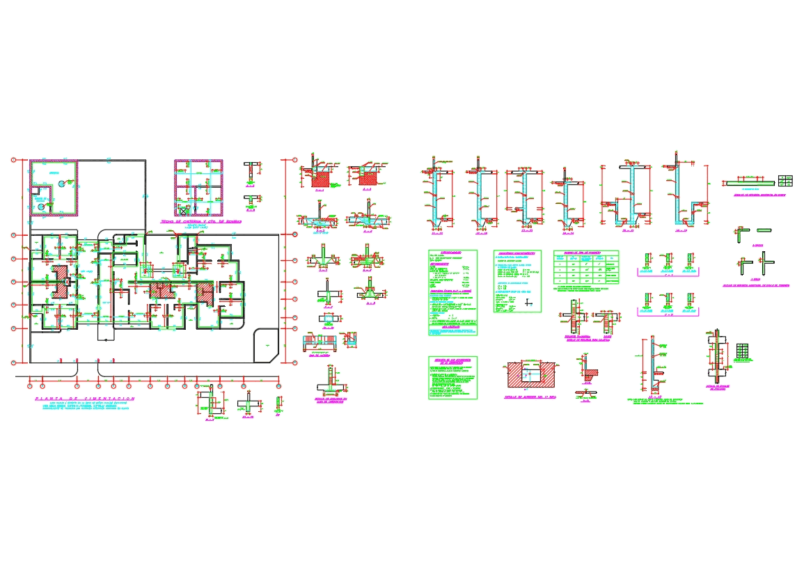 Bâtiment (fondation) dans AutoCAD | Téléchargement CAD (548.62 KB) | Bibliocad