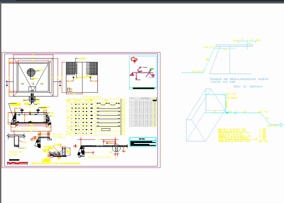Wassertank in AutoCAD | CAD Download (235.86 KB) | Bibliocad