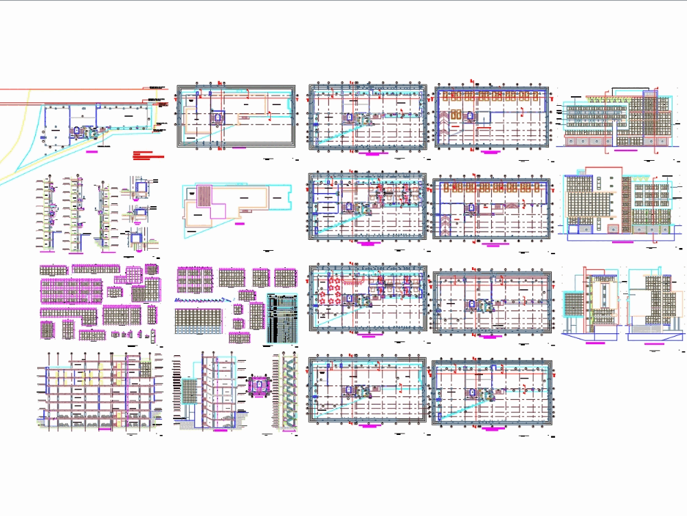 Commercial building in AutoCAD | CAD download (2.42 MB) | Bibliocad