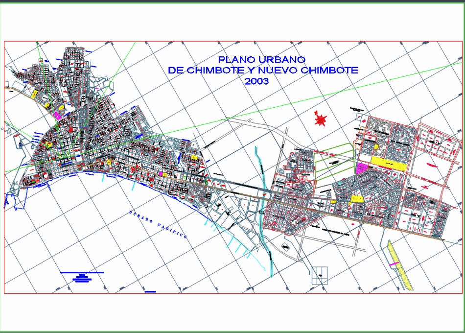 Plano de chimbote - peru en AutoCAD | Descargar CAD gratis (1.09 MB ...