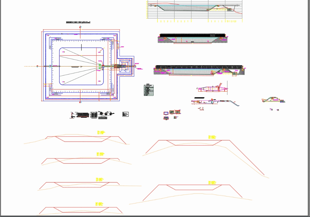 Reservorio 1930m3 en AutoCAD | Descargar CAD gratis (446.2 KB) | Bibliocad