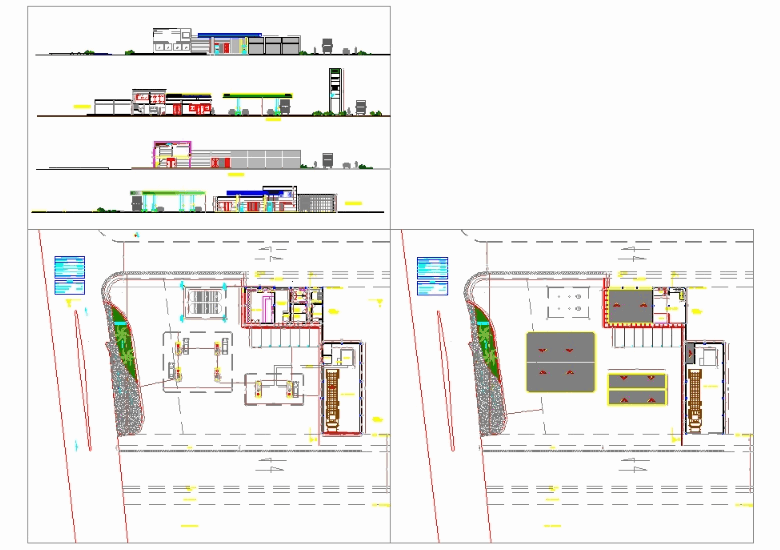 Service station in AutoCAD | CAD download (1.57 MB) | Bibliocad
