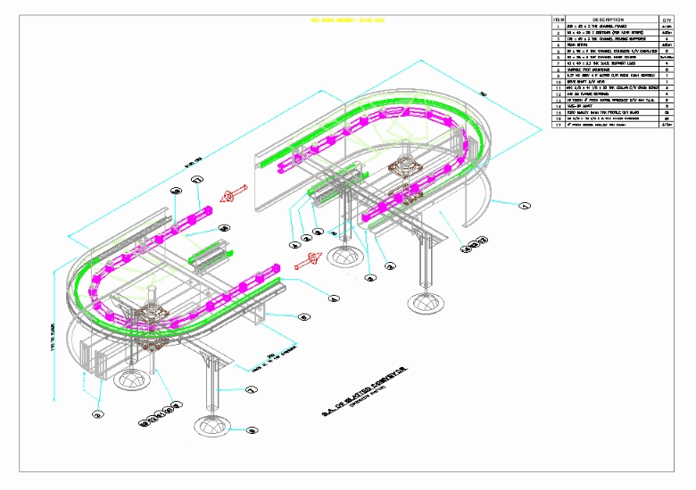 3d conveyor slats ga in AutoCAD | CAD download (878.69 KB) | Bibliocad
