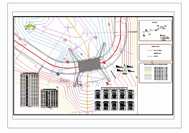 Topohydraulic top view in AutoCAD | Download CAD free (3.41 MB) | Bibliocad