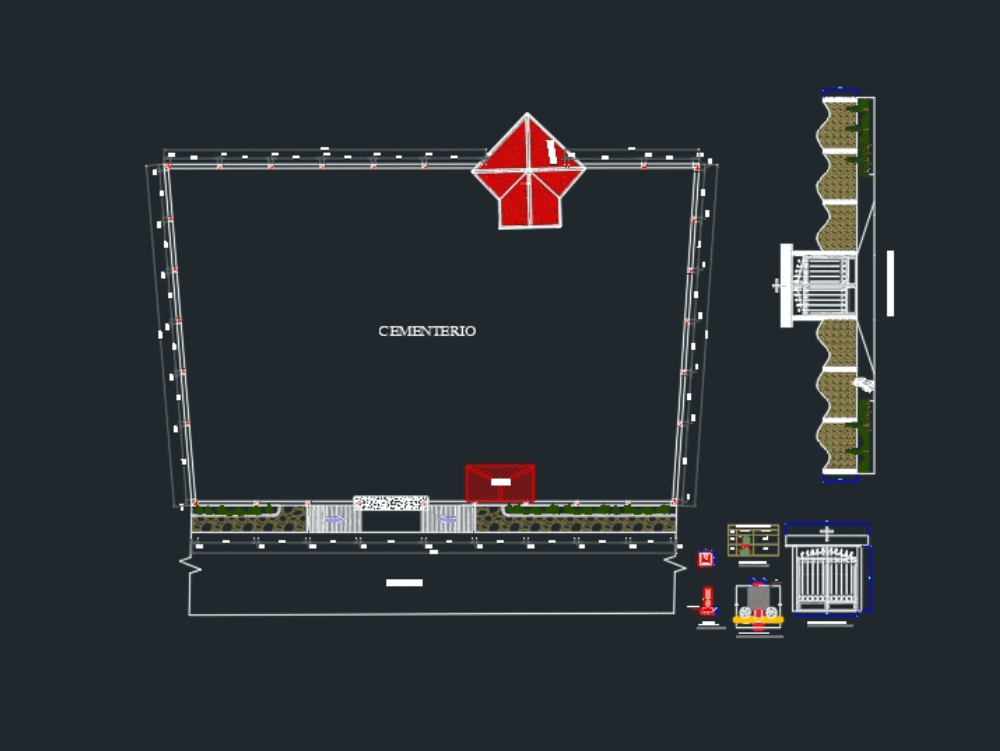 Cemitério em AutoCAD | Baixar CAD Grátis (1.33 MB) | Bibliocad