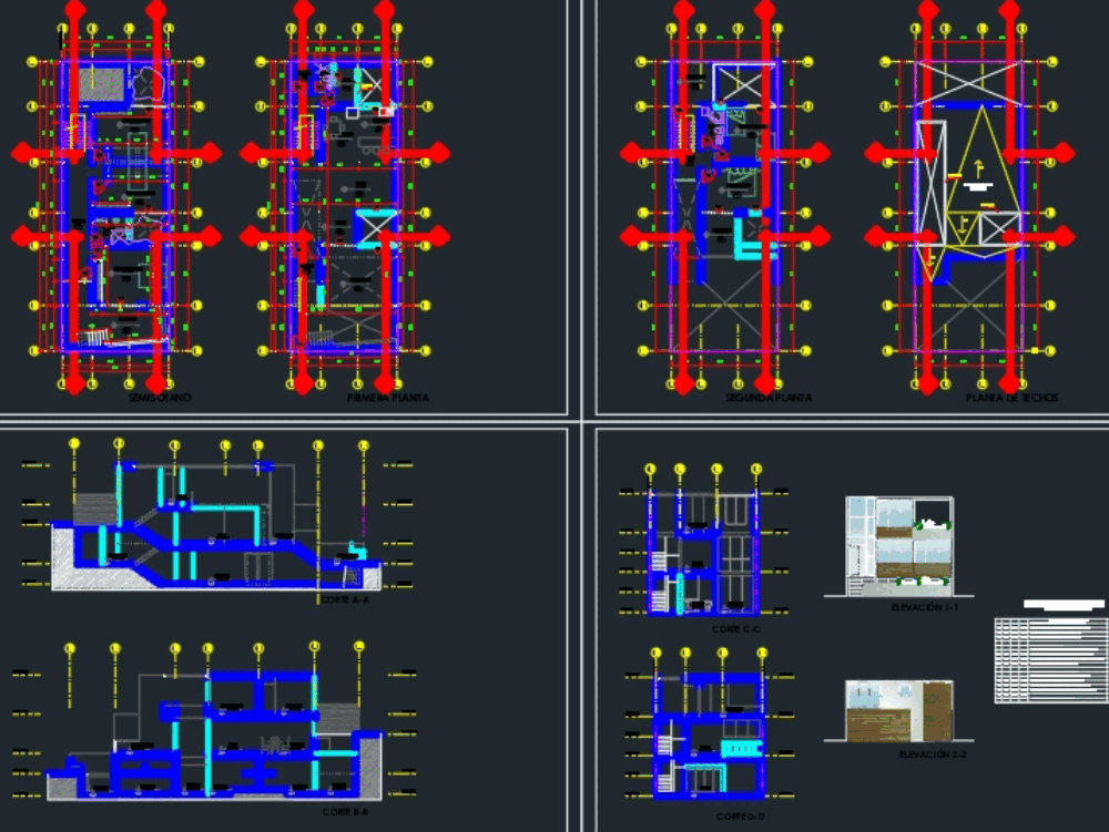 Casa de playa en AutoCAD | Descargar CAD gratis (1.24 MB) | Bibliocad