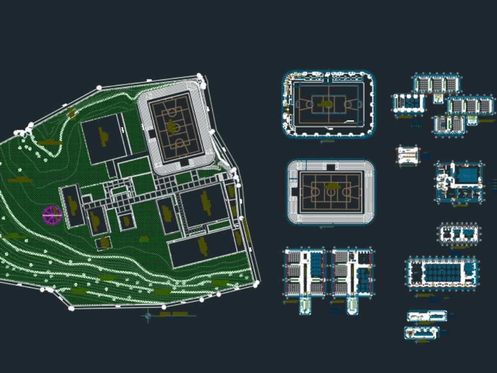 Higher institute in AutoCAD | CAD download (1.09 MB) | Bibliocad