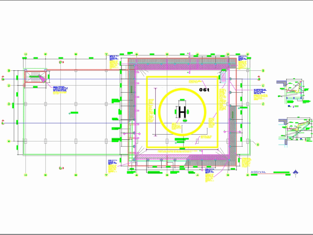 Heliport in AutoCAD | Download CAD free (152.81 KB) | Bibliocad