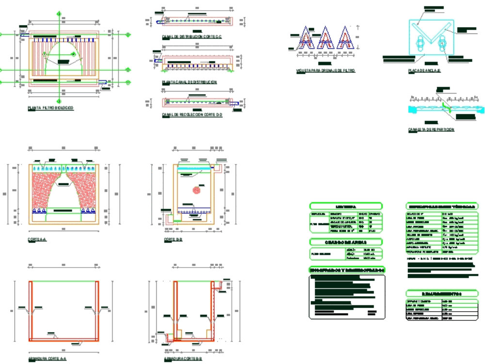 Filtro biologico en AutoCAD | Descargar CAD gratis (181.84 KB) | Bibliocad