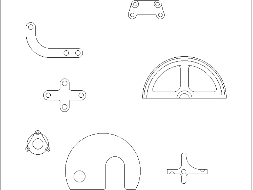 Assorted figures in AutoCAD | Download CAD free (22.6 KB) | Bibliocad