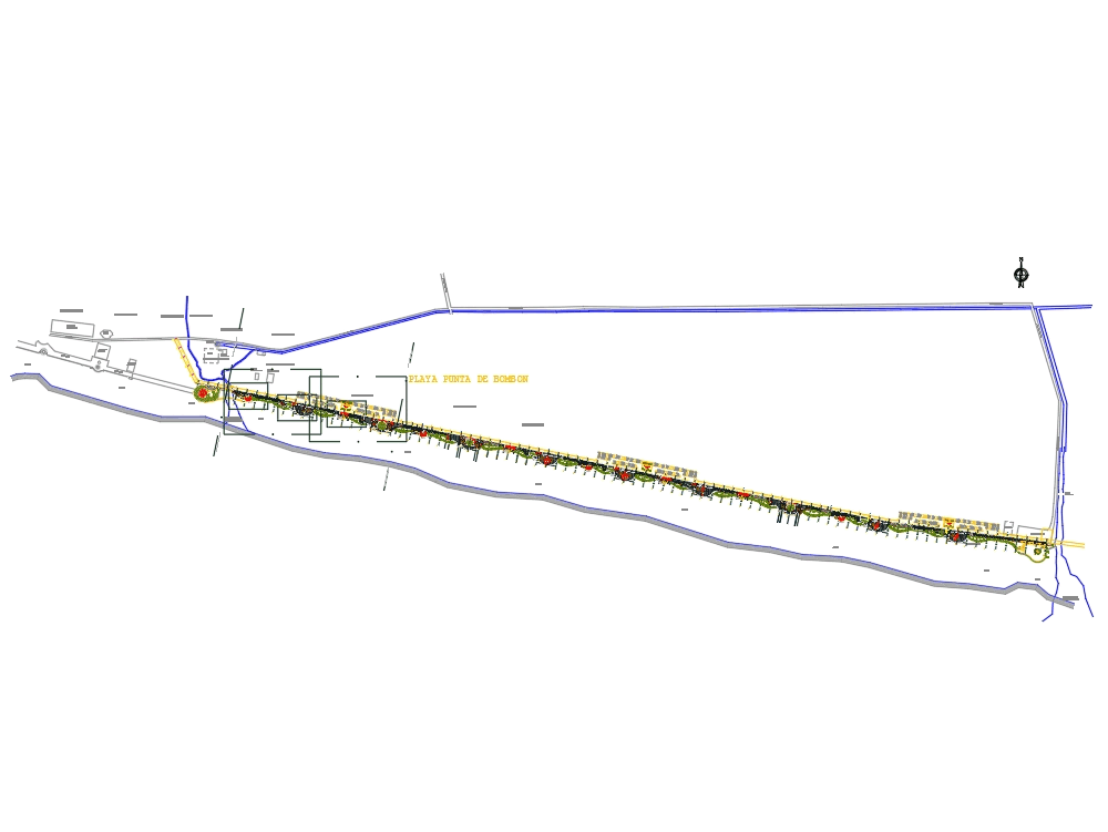 Malecon en playa punta de bombon en AutoCAD | CAD (1.2 MB) | Bibliocad
