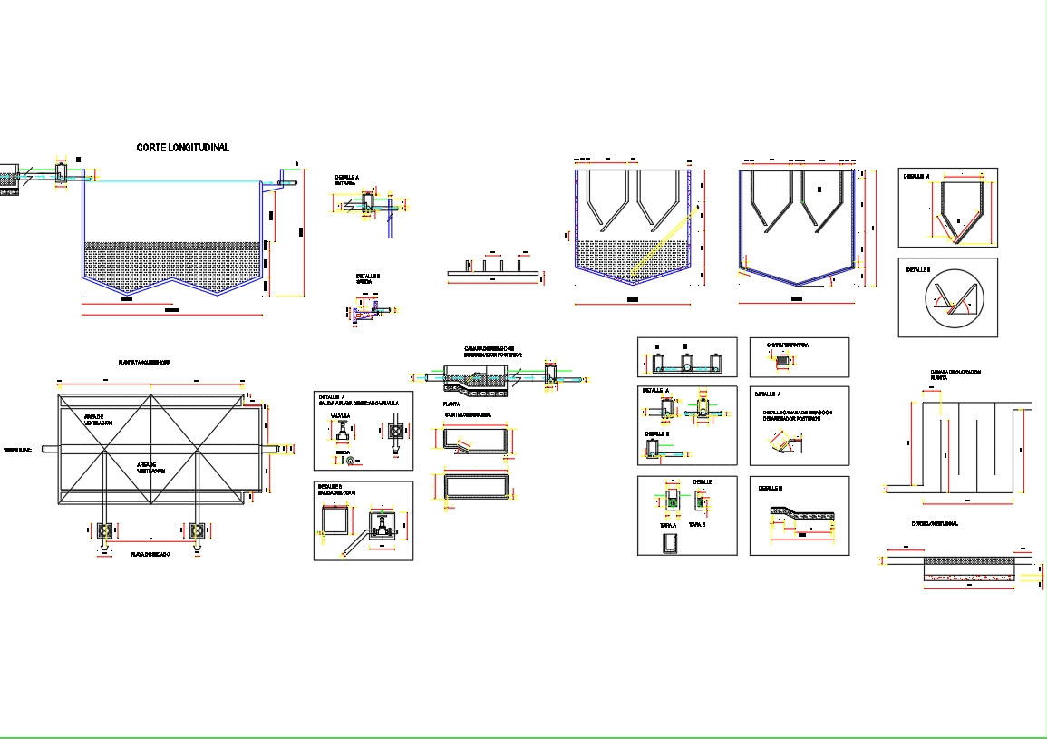 Imhoff tank in AutoCAD | CAD download (259.97 KB) | Bibliocad
