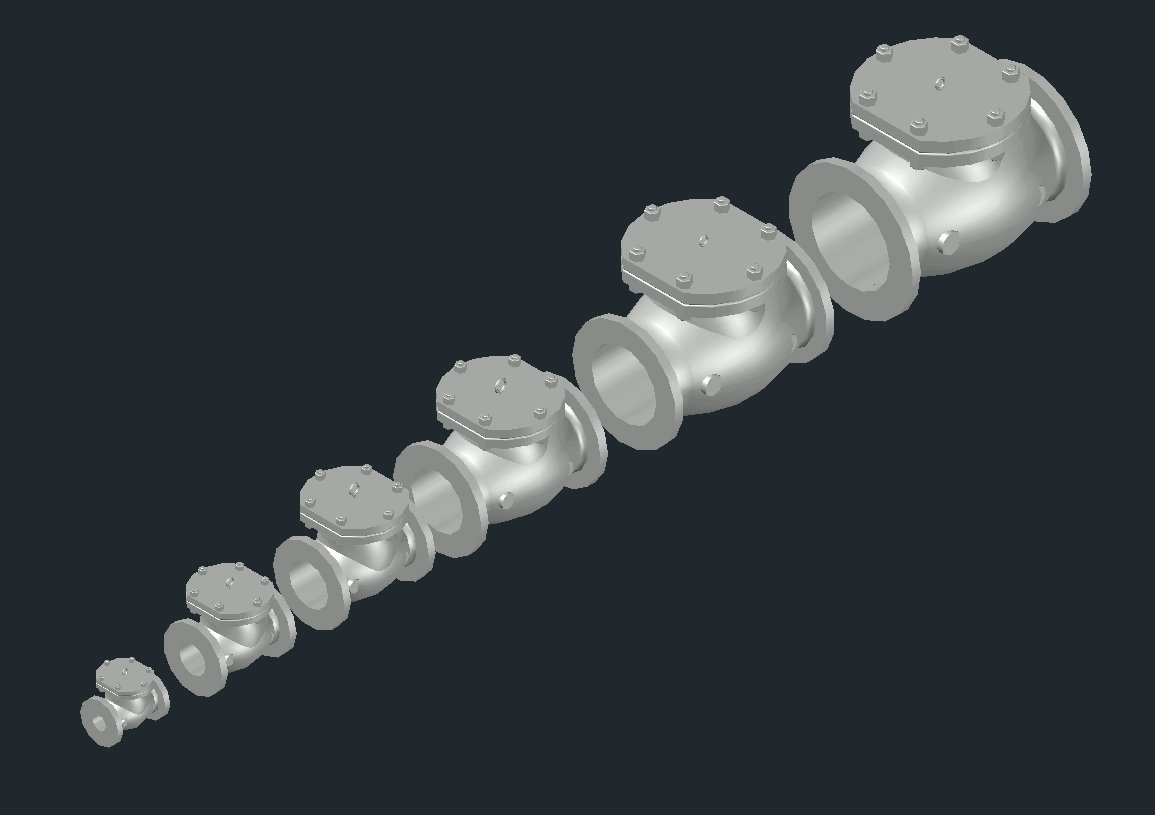 Valvula check bridada212150lb en AutoCAD | CAD (985.46 KB) | Bibliocad