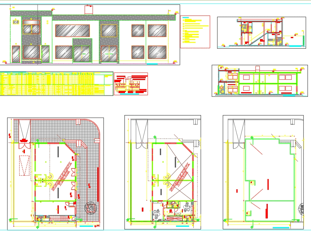Commercial premises with offices in AutoCAD | CAD (1 MB) | Bibliocad