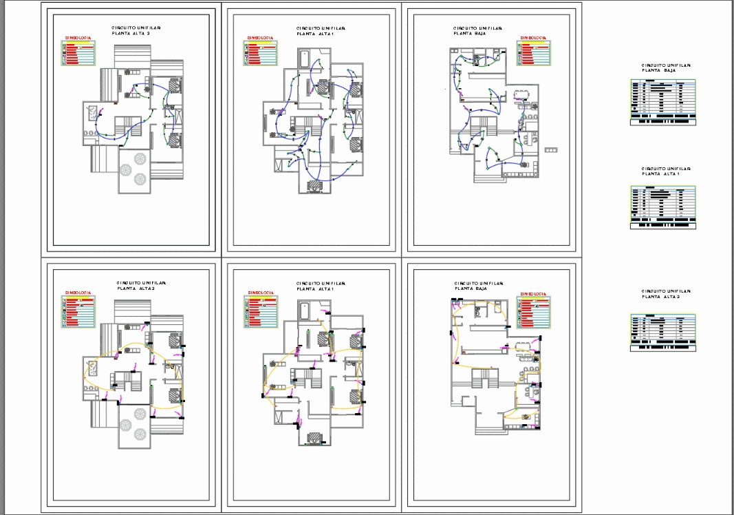 Electrical installations house in AutoCAD | CAD (254.96 KB) | Bibliocad