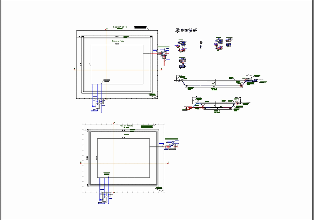 Reservorio de riego en AutoCAD | Descargar CAD (781.21 KB) | Bibliocad