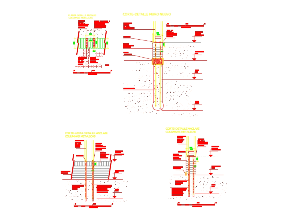 Detalle columna metalica en AutoCAD | Descargar CAD gratis (278.39 KB ...