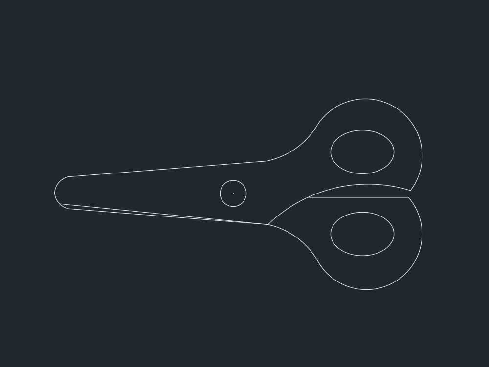 Scissors in 2d in AutoCAD | Download CAD free (27.48 KB) | Bibliocad