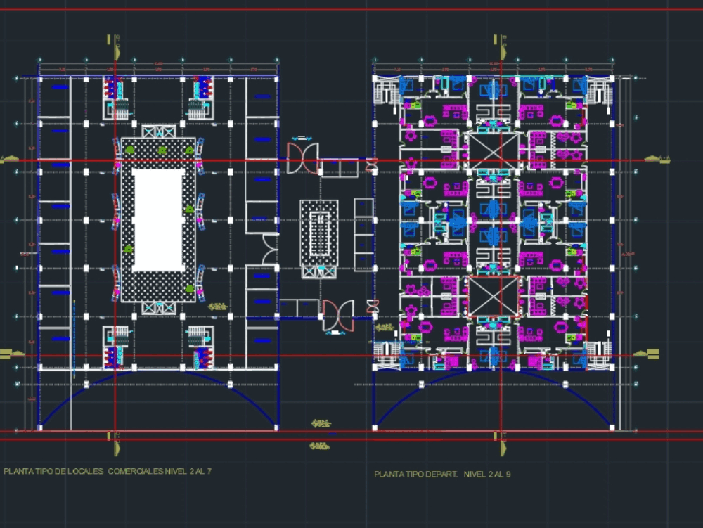 Hall center en AutoCAD | Descargar CAD (2.58 MB) | Bibliocad