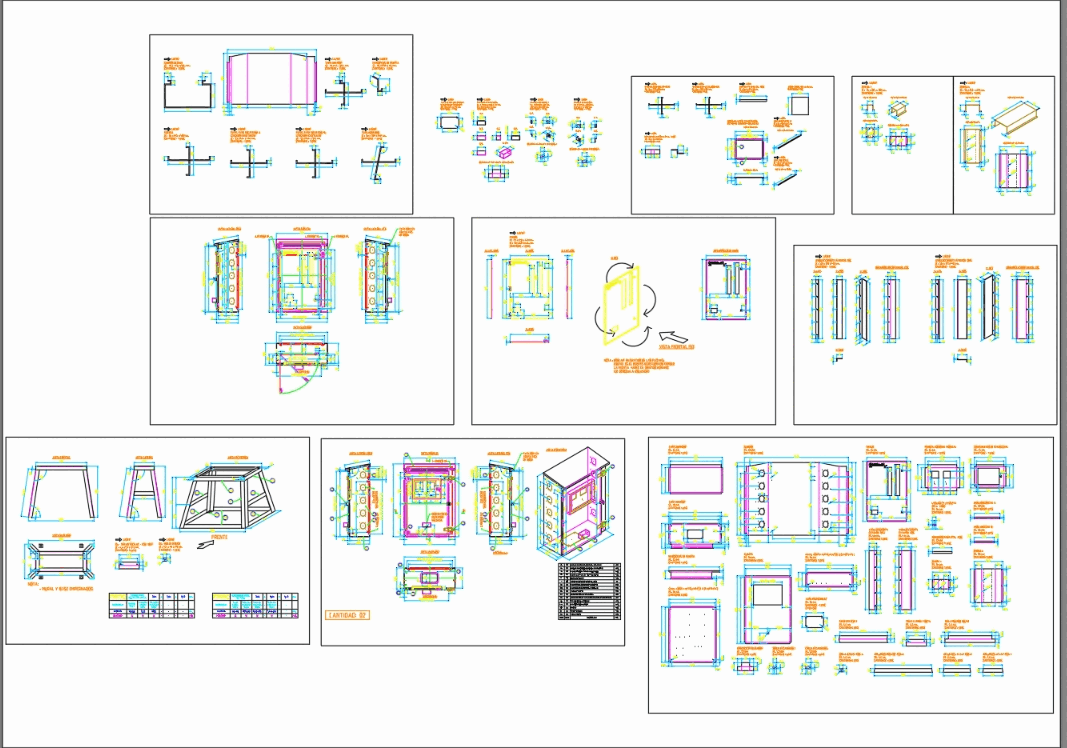 Tablero mural en AutoCAD | Descargar CAD (780.5 KB) | Bibliocad