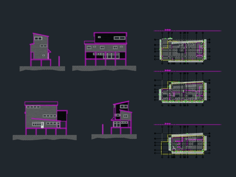 Lieu d'habitation dans AutoCAD | Téléchargement CAD (225.99 KB) | Bibliocad