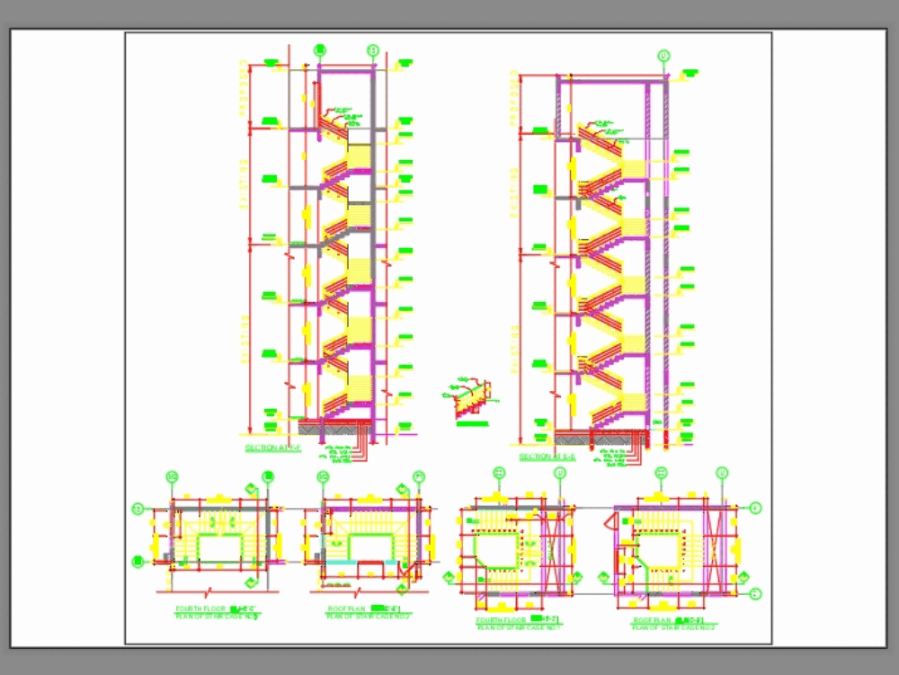 Escaleras en AutoCAD | Descargar CAD (582.11 KB) | Bibliocad