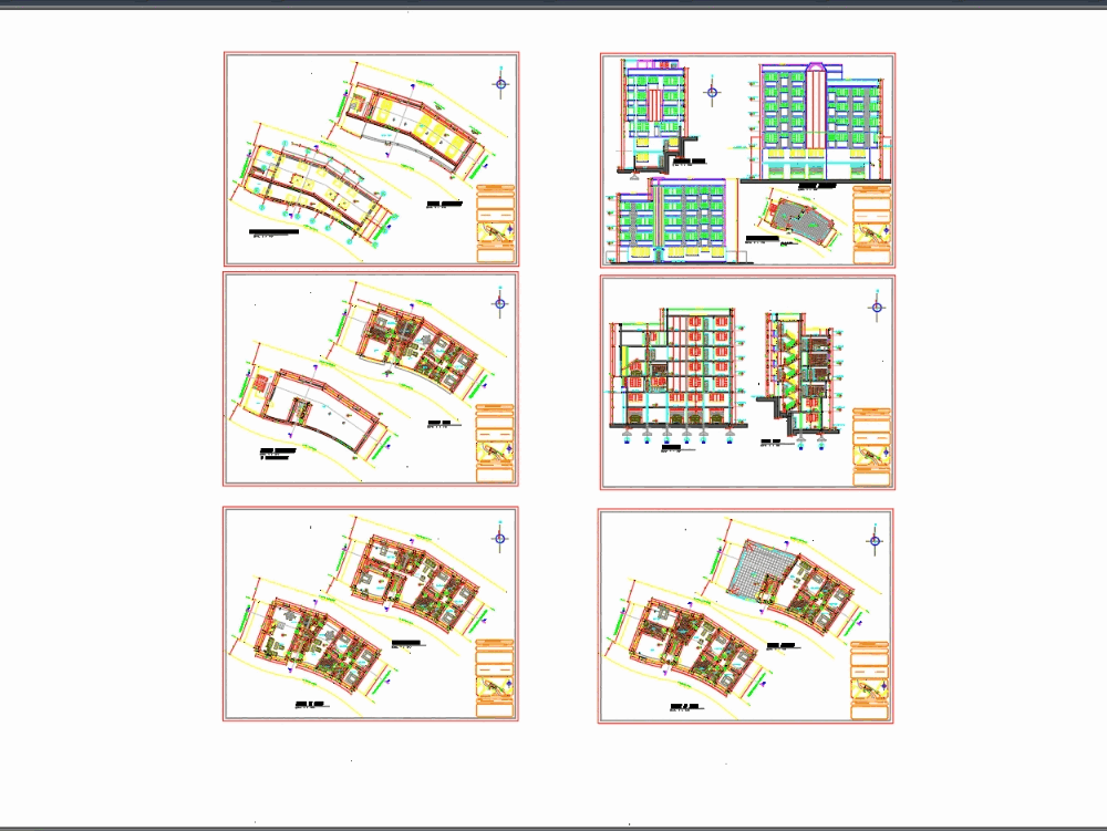 Multifamily building in AutoCAD | CAD download (1.36 MB) | Bibliocad
