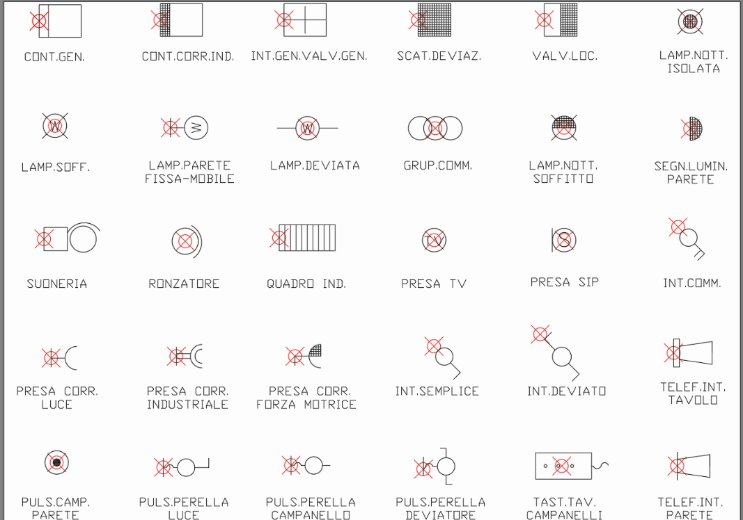 Residential Electrical Symbols Autocad