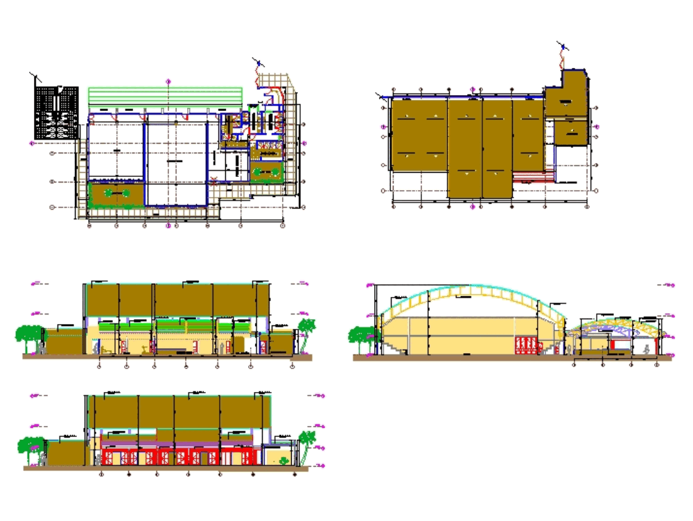 Gym in AutoCAD | CAD download (1.38 MB) | Bibliocad