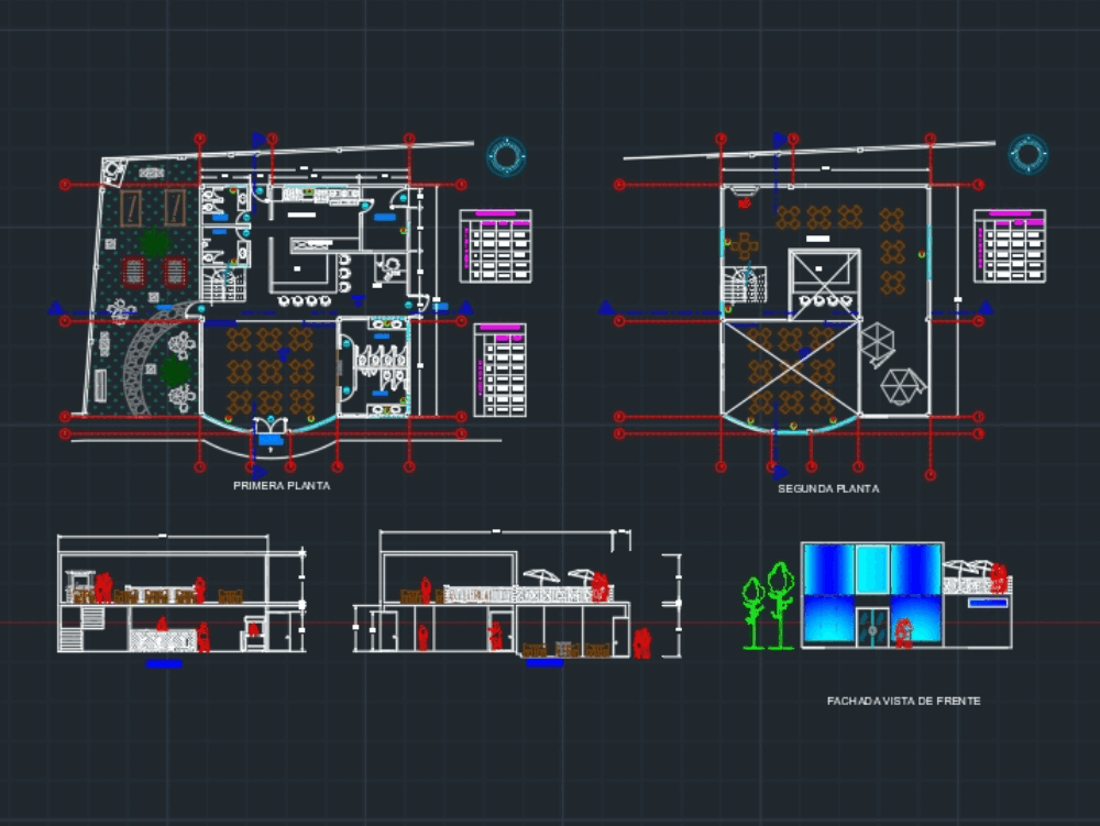 Proyecto cafetin cafeteria completo en AutoCAD | CAD (945.74 KB ...