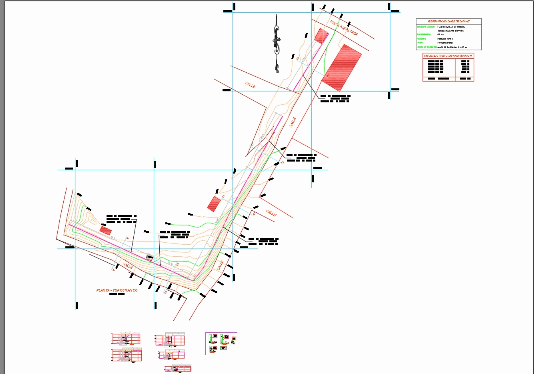 Retaining walls in AutoCAD | Download CAD free (908.24 KB) | Bibliocad