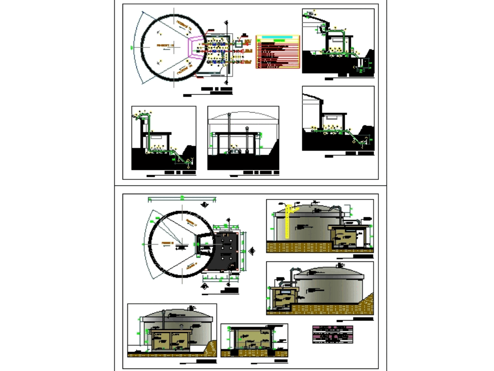Reservorio de agua potable en AutoCAD | CAD (1.2 MB) | Bibliocad
