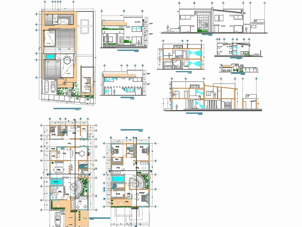 Casa en AutoCAD | Descargar CAD (1.42 MB) | Bibliocad