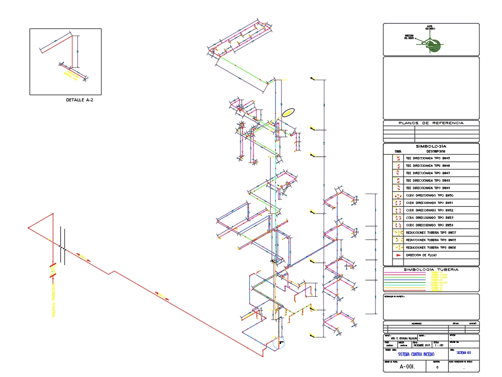 Isometrico red contra incendio en AutoCAD | CAD (246.97 KB) | Bibliocad