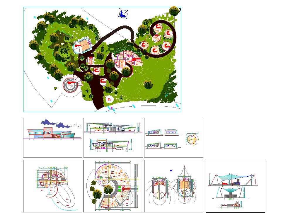 Centro cultural en AutoCAD | Descargar CAD gratis (1.5 MB) | Bibliocad
