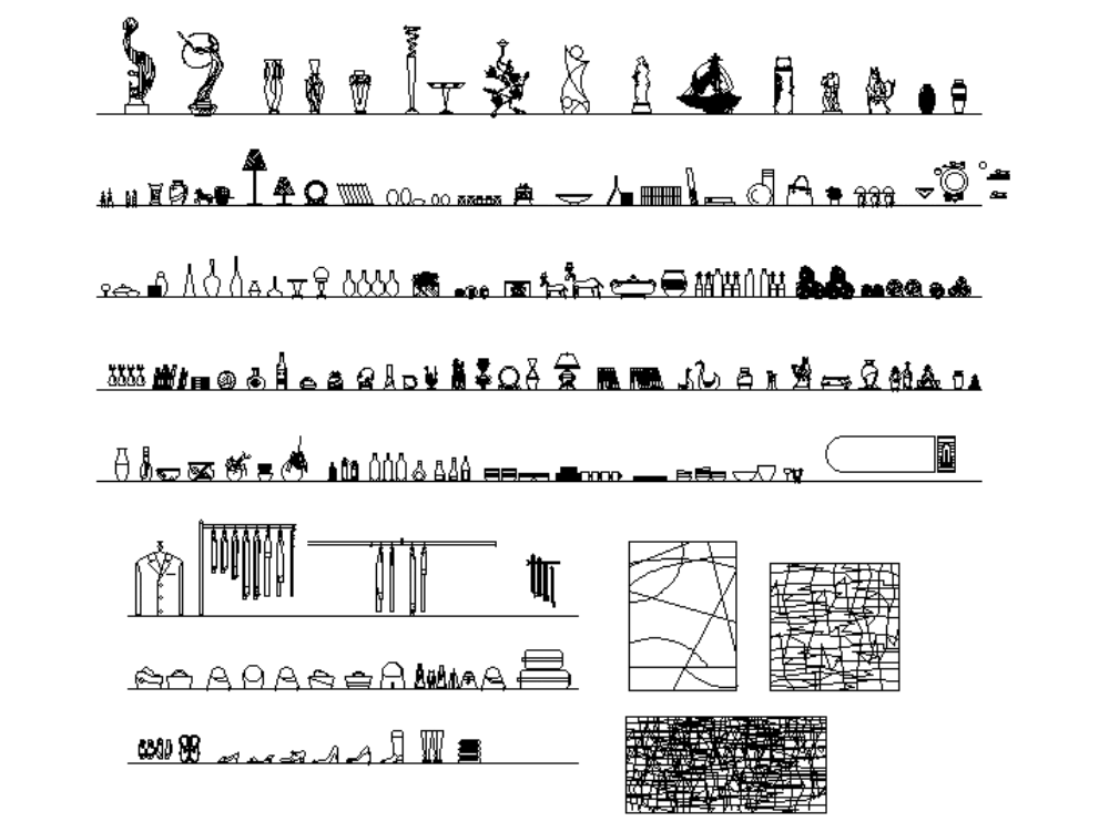 Decorative materials in AutoCAD | CAD download (859.3 KB) | Bibliocad