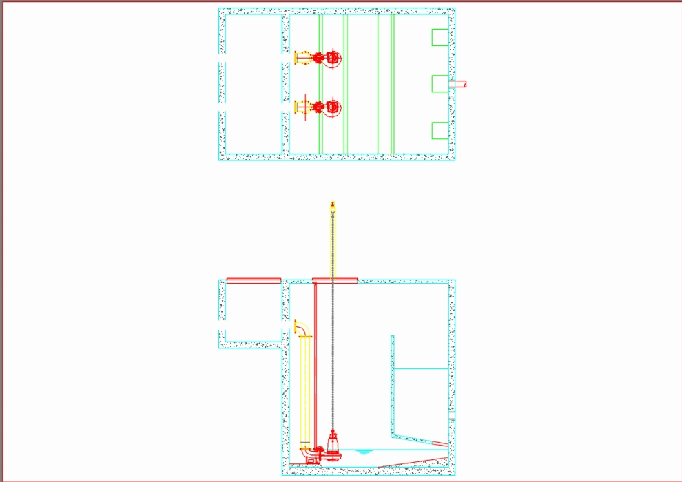 Estación de bombeo en AutoCAD | Descargar CAD gratis (621.62 KB) | Bibliocad