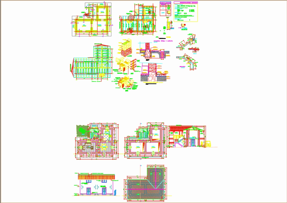 Casa de adobe en AutoCAD | Descargar CAD (478.37 KB) | Bibliocad