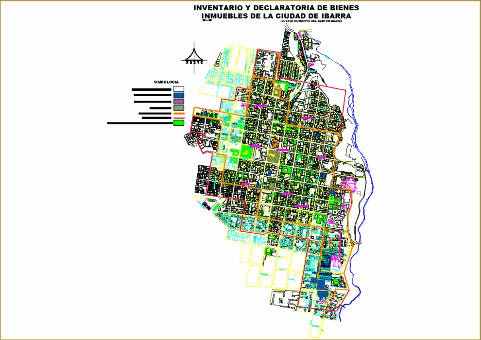 Plano centro histórico de ibarra en AutoCAD | CAD (5.74 MB) | Bibliocad