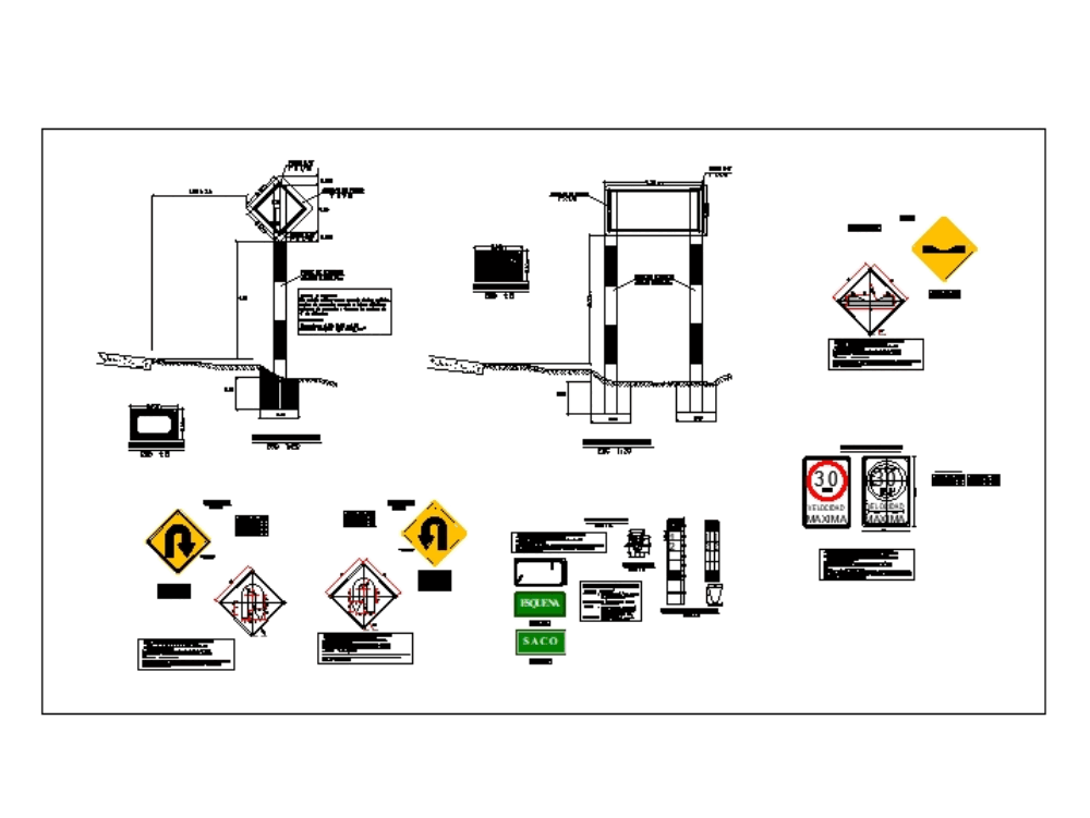 Traffic signals in AutoCAD | Download CAD free (320.74 KB) | Bibliocad