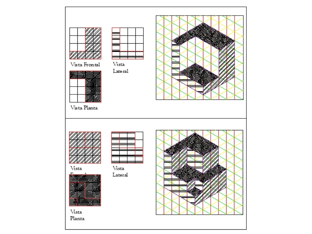 Descriptive geometry in AutoCAD | Download CAD free (45.27 KB) | Bibliocad