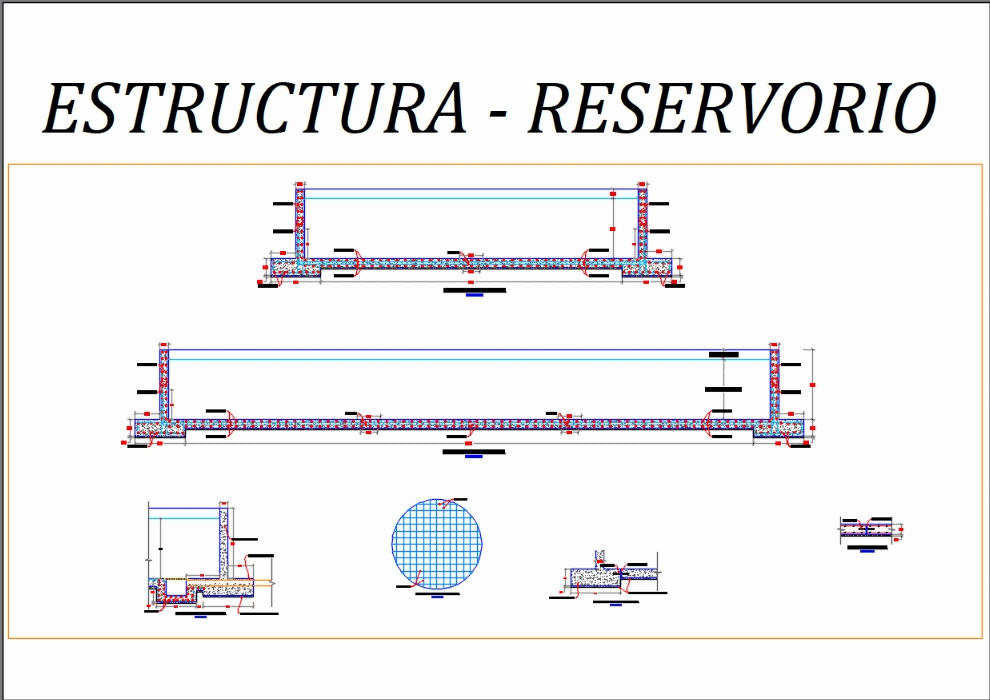 Reservoir - structure in AutoCAD | Download CAD free (539.95 KB ...