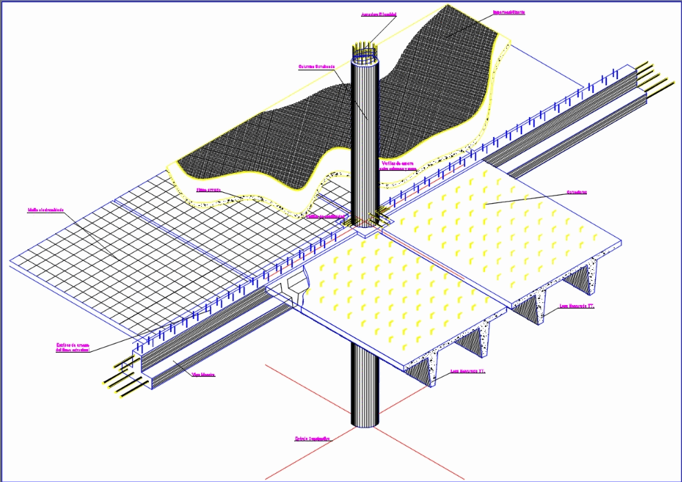 Detail Of Slab And Round Column In AutoCAD CAD 114 29 KB Bibliocad