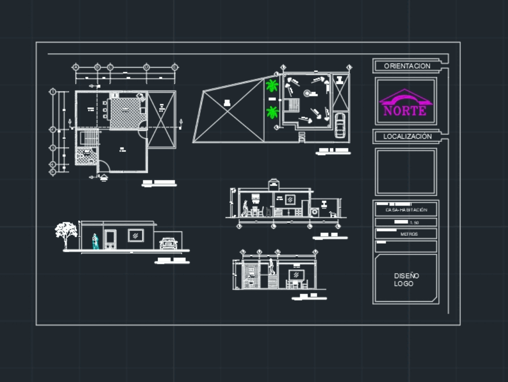 Plano arquitectonico en AutoCAD | Descargar CAD gratis (508.85 KB ...