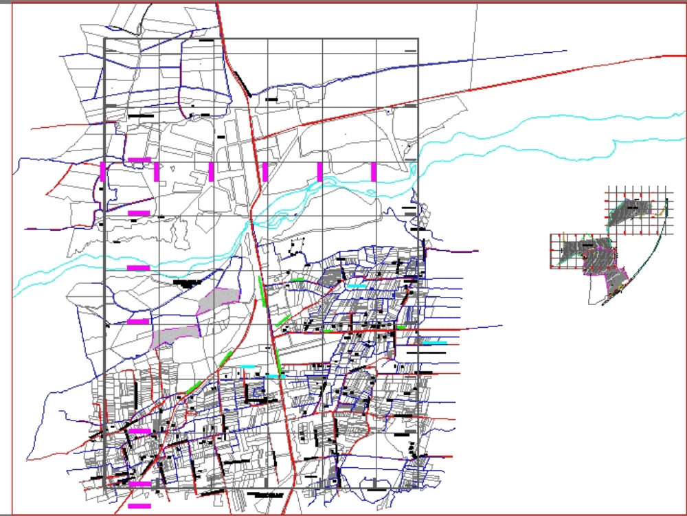 Plano topografico de puntos de referencia geodesicos (1.55 MB) | Bibliocad