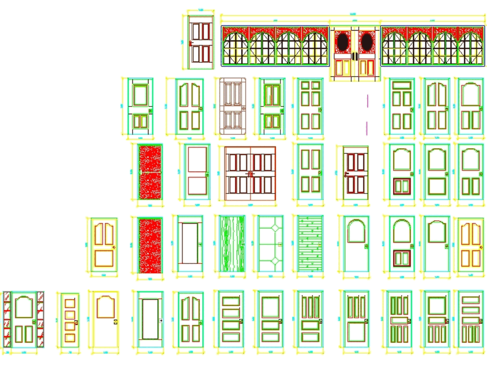 Doors in AutoCAD | CAD download (369.32 KB) | Bibliocad