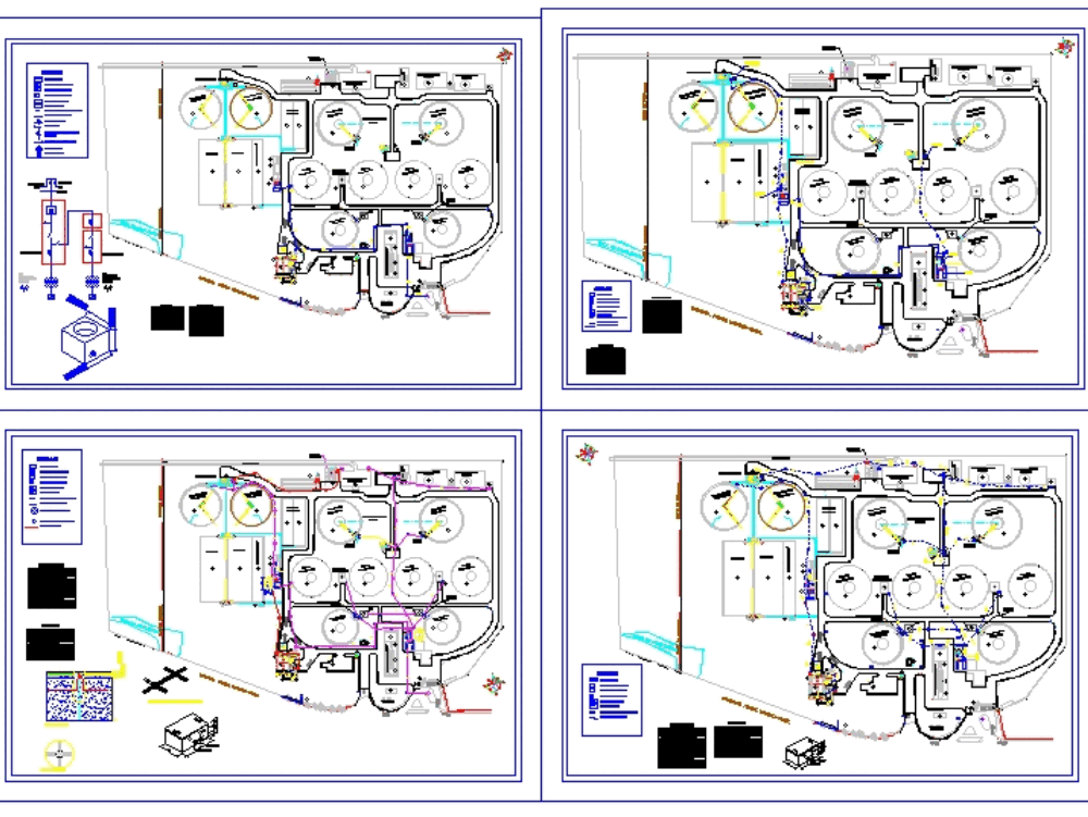 Sanitation system in AutoCAD | CAD download (3.85 MB) | Bibliocad